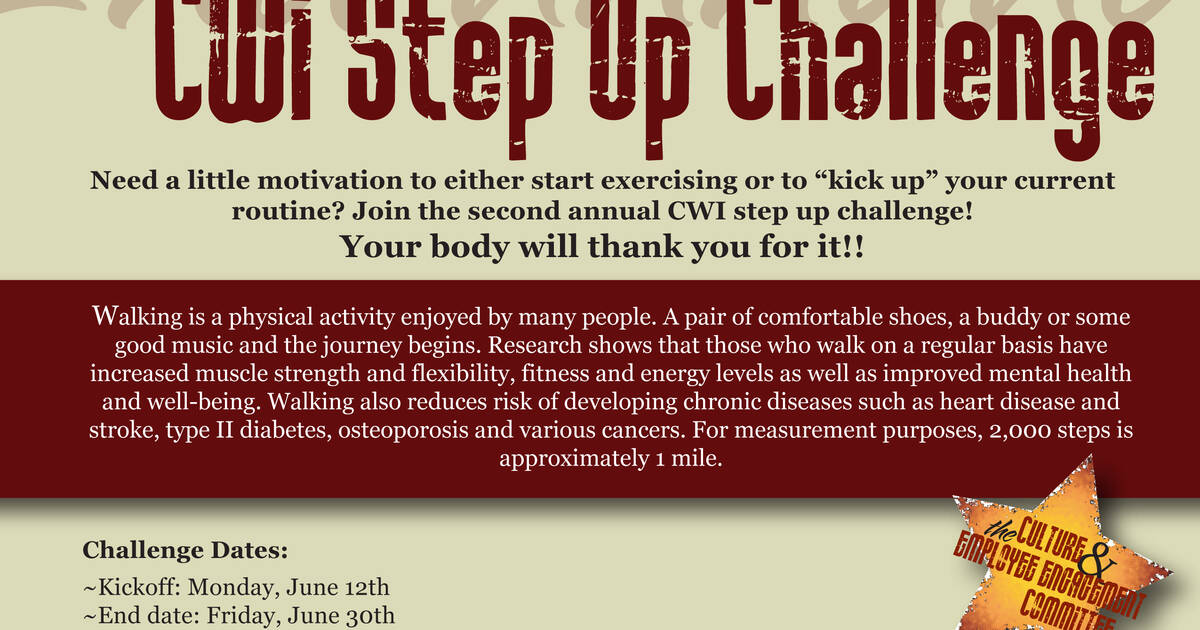 Employee Step Up Challenge begins June 12! | CWI